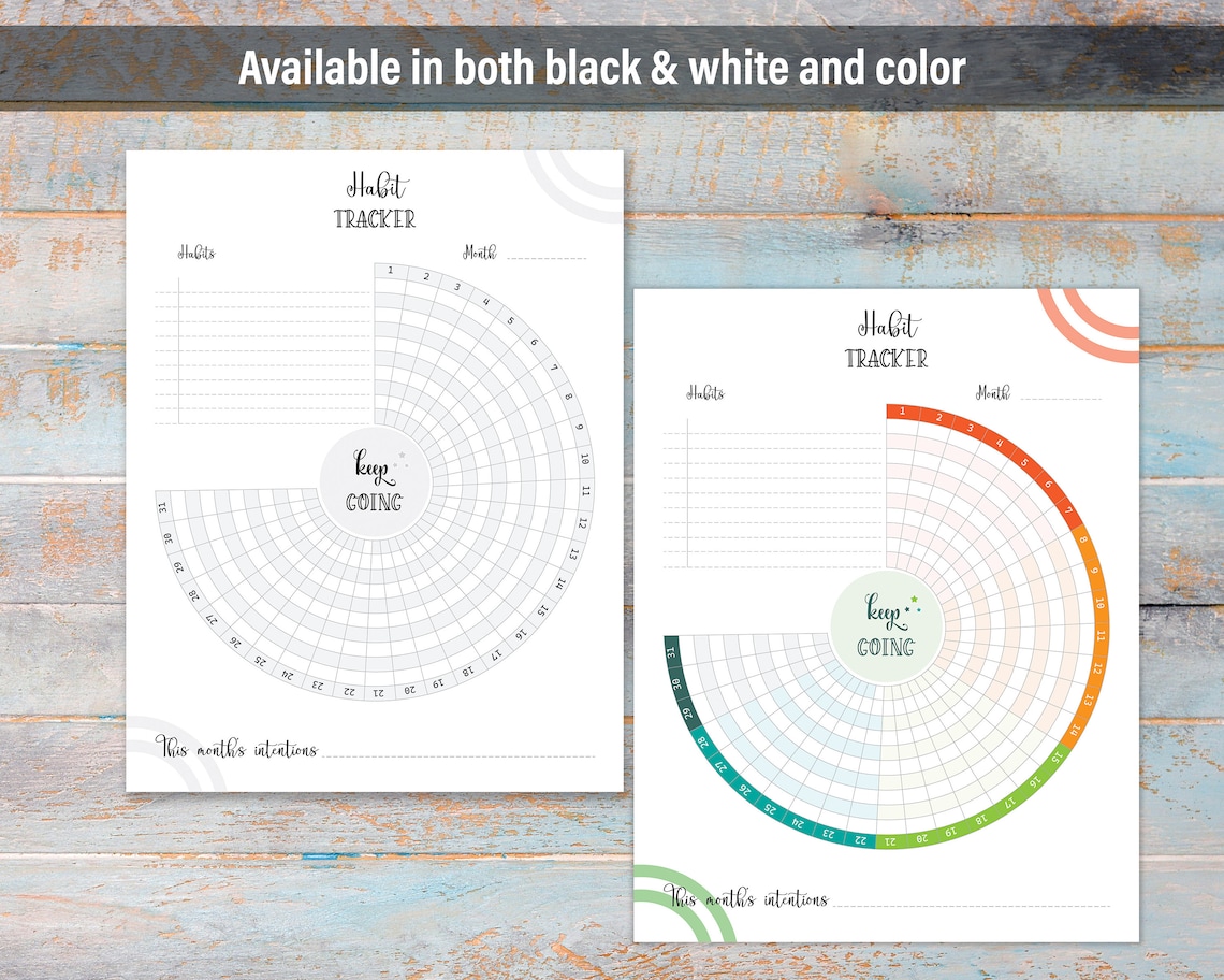 Habit Tracker Printable, Daily Routine Tracker, Monthly Habit Tracker ...