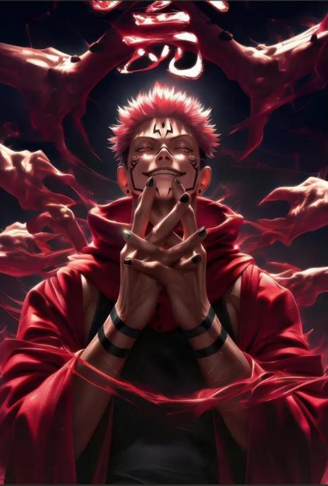 Sukuna Portrait Jujutsu Kaisen Anime Poster - Etsy UK