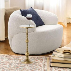 Hand-cast Aluminum Cocktail Table: Antique Brass Finish, Luxe Interiors ...