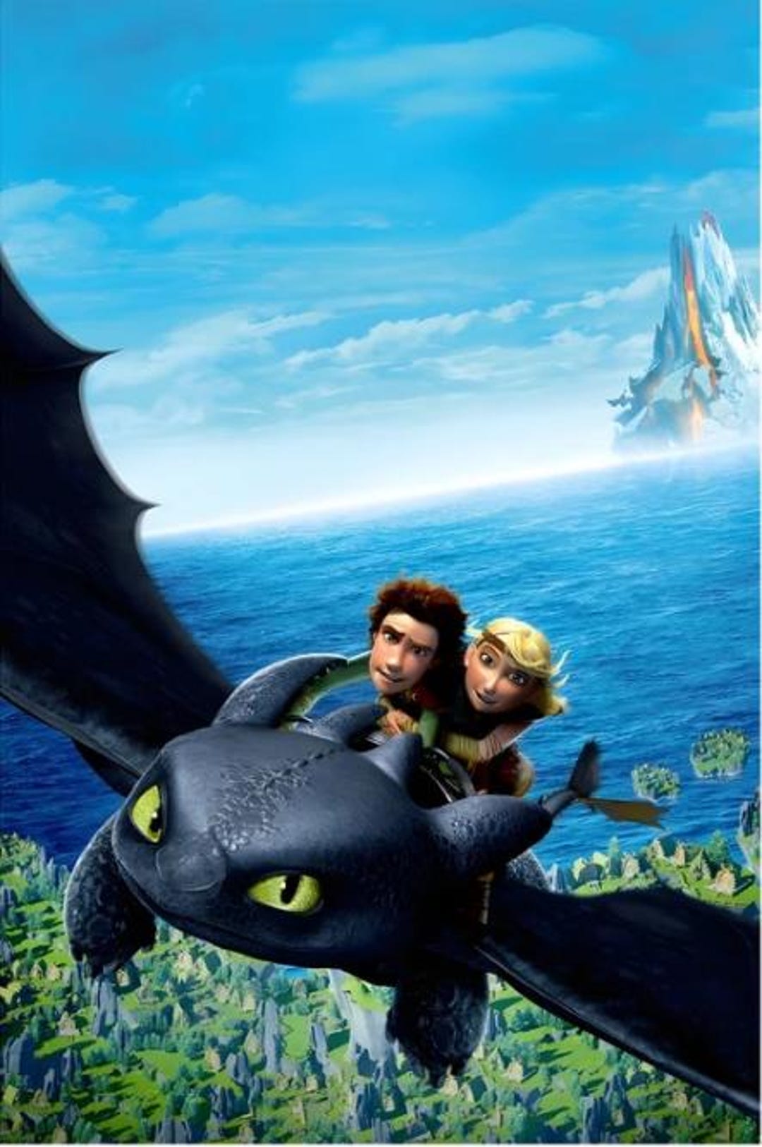 How to Train Your Dragon - Flying Over Dragon Poster - Etsy