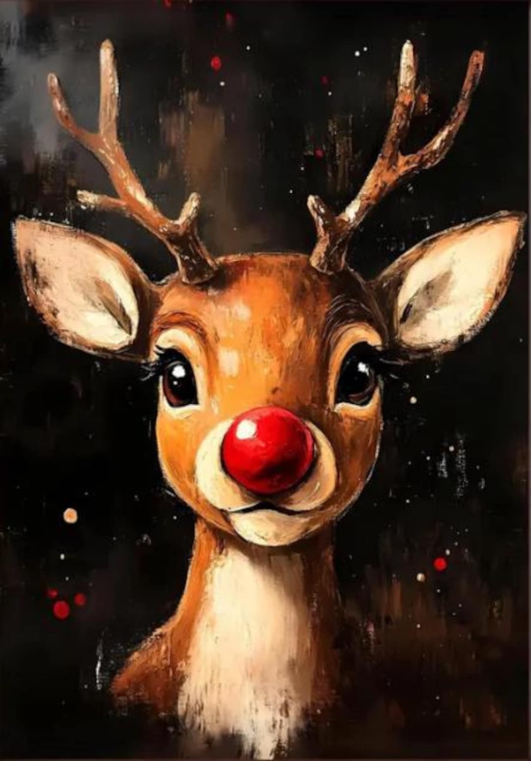 Printable Christmas Wall Art of Rudolph the Red Nose Reindeer Poster - Etsy