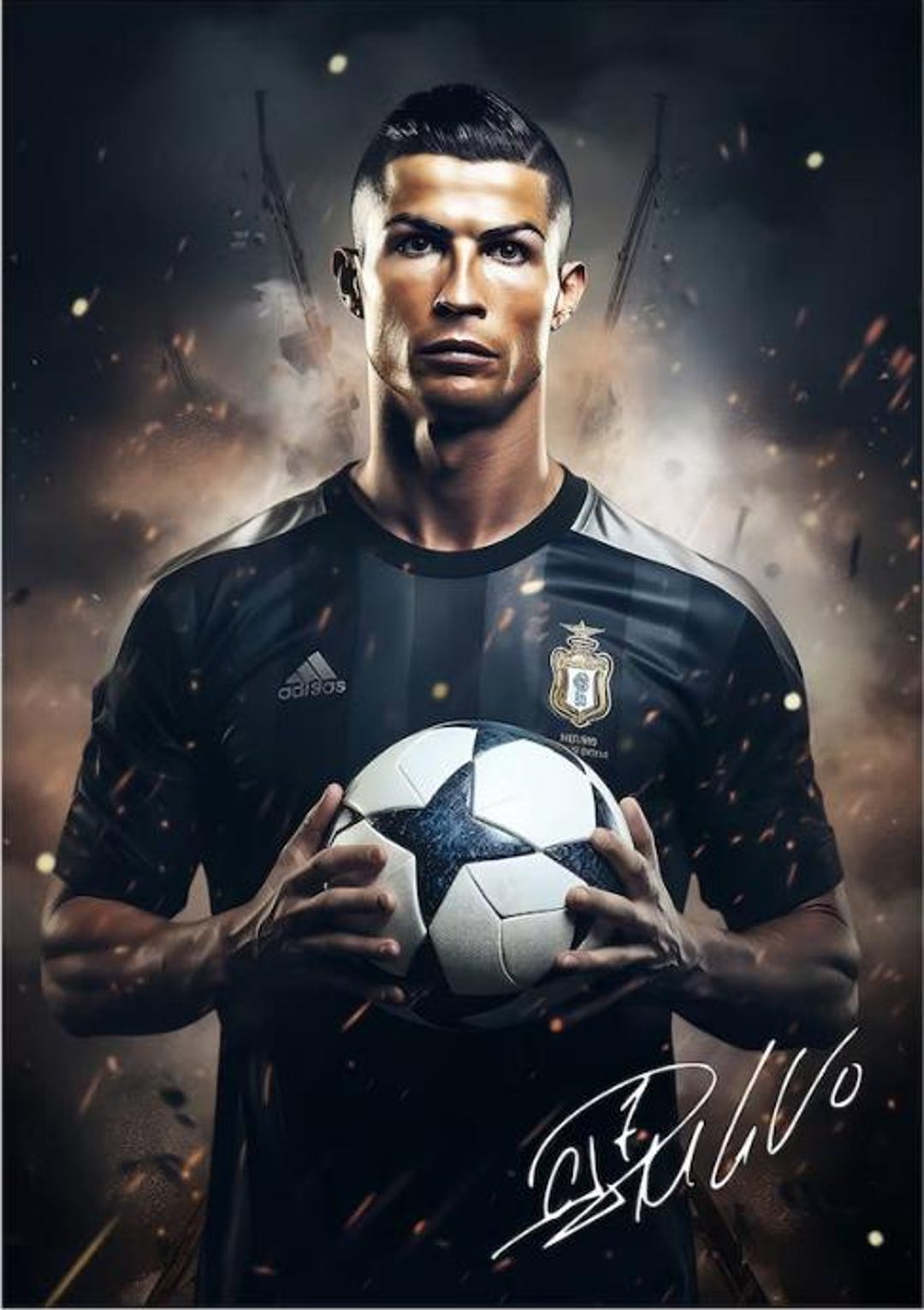 Printable Cristiano Ronaldo Signed Poster Cristiano Ronaldo Instant ...