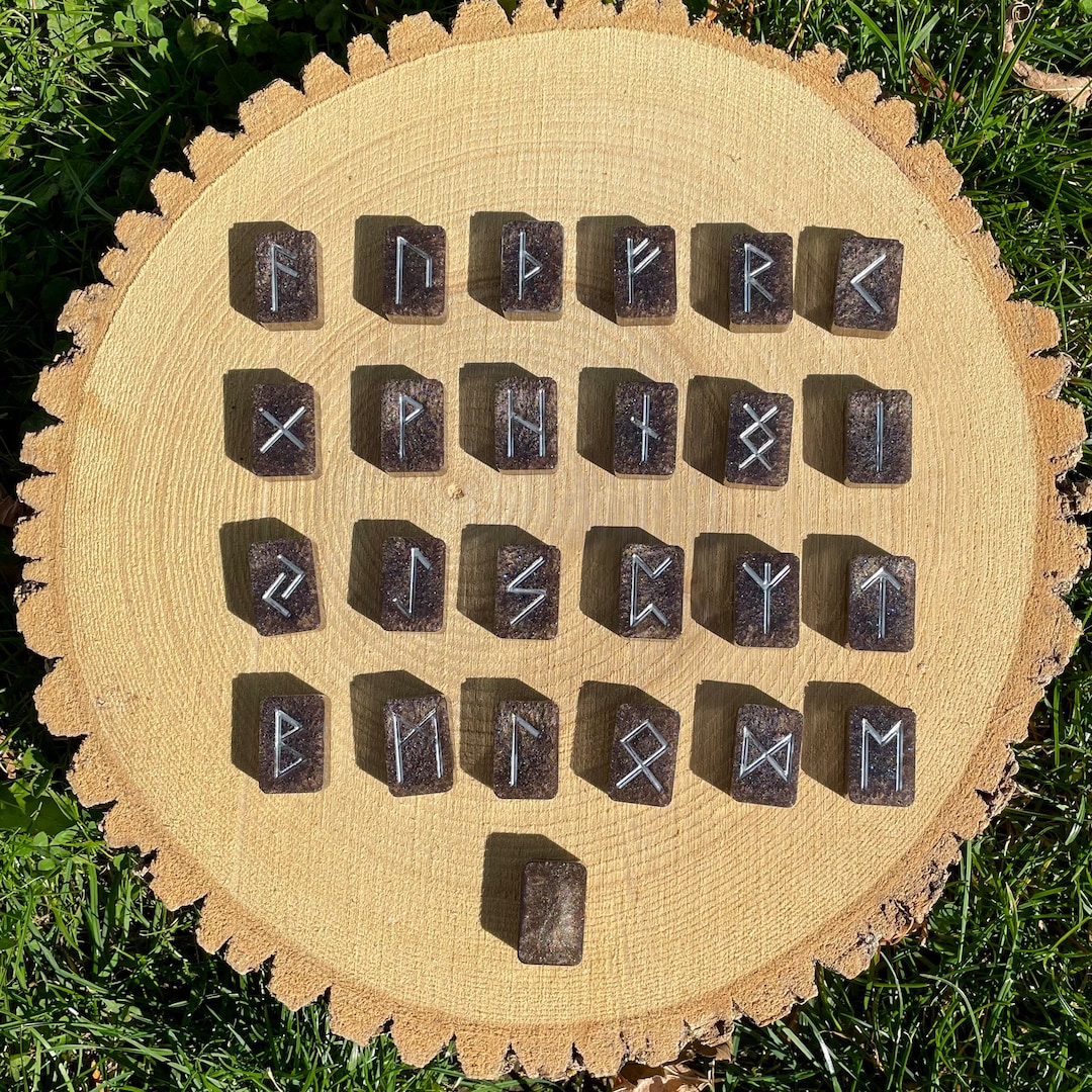 Glitter Coffee Runes Set 25 Resin Runes - Etsy