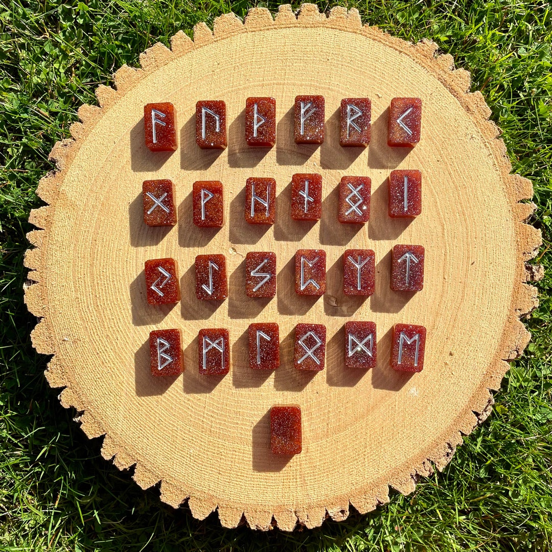 Glittery Copper Runes Set 25 Resin Runes - Etsy