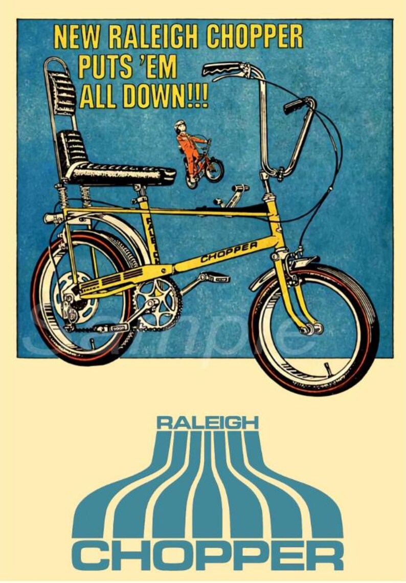 RC04 Vintage Raleigh Chopper Advertising Poster Print - Etsy