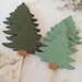 Christmas Tree Cupcake Toppers, Green Tree Cupcake Toppers, Birthday ...