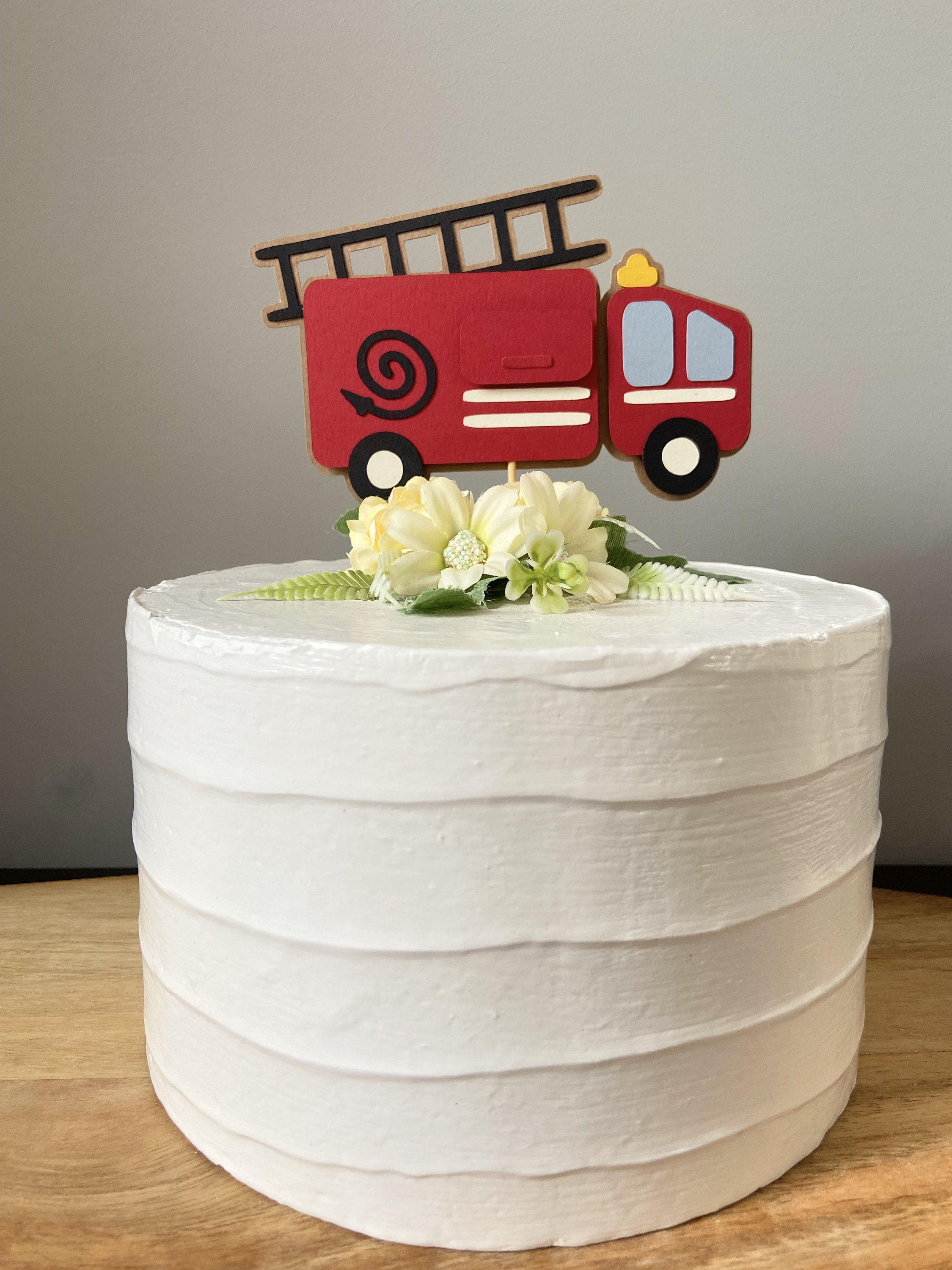 Fire Truck Cake Topper - Fire Brigade Birthday Party Decor - Etsy