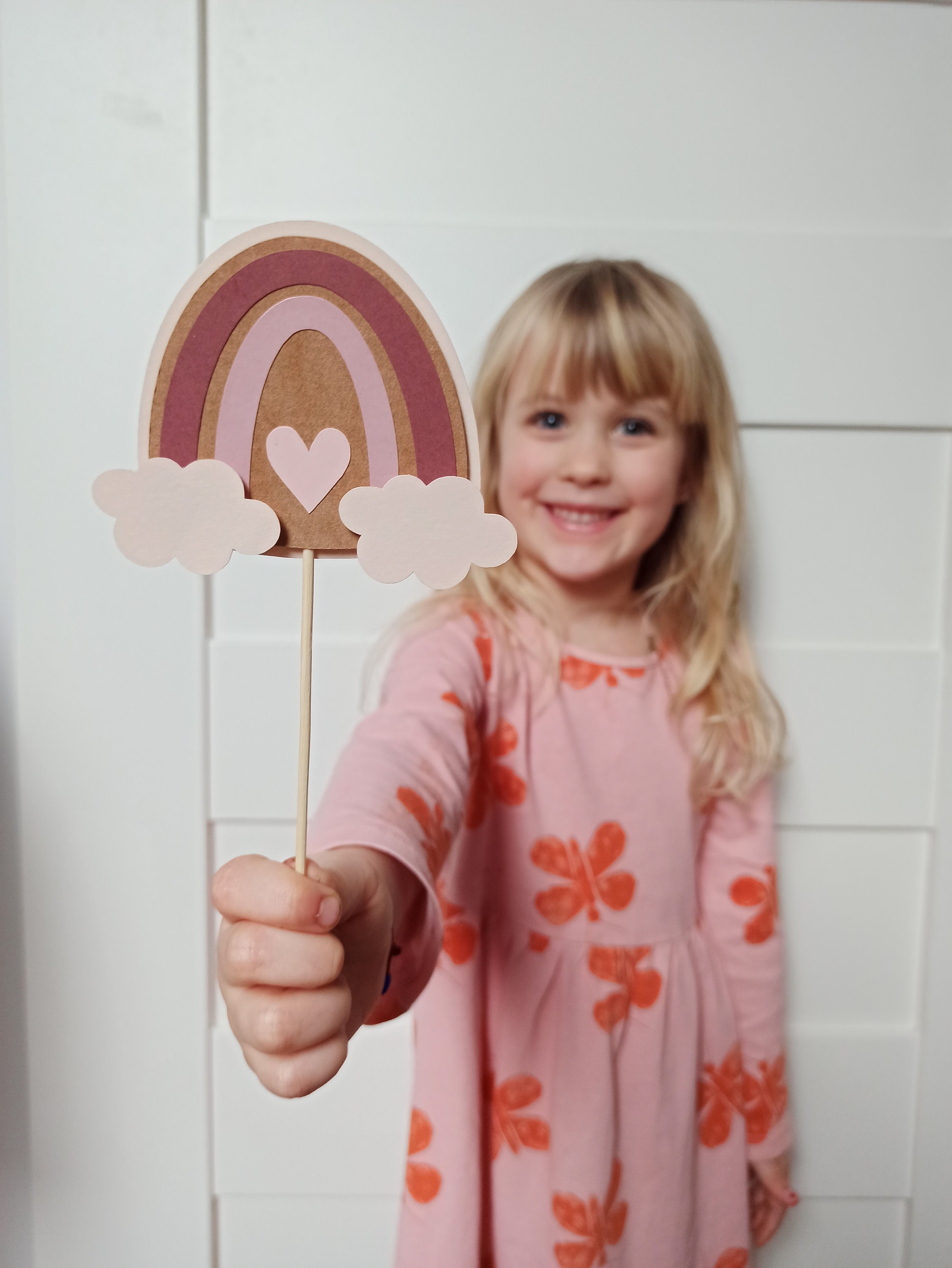 Boho Cake Topper Set: Vibrant Rainbow Decorations for a Memorable First ...