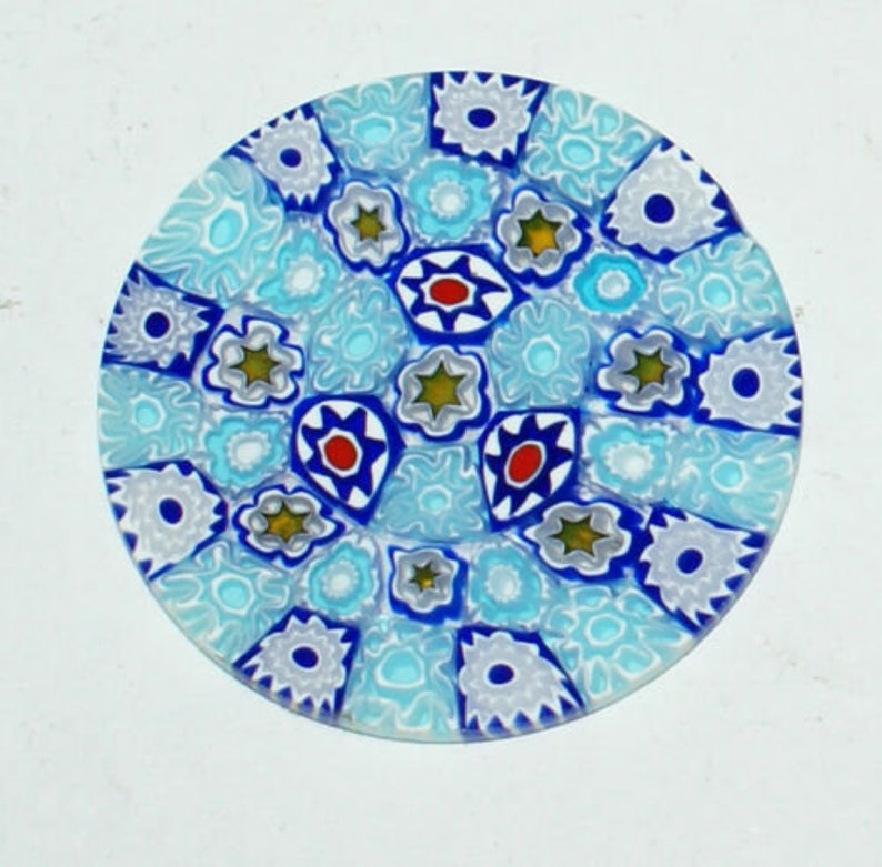 Murrine Millefiori Murano Glass Mosaico Colorata Tonda 23 mm. "Antica ...