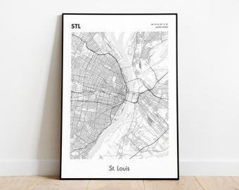 St Louis Map Printable - Etsy