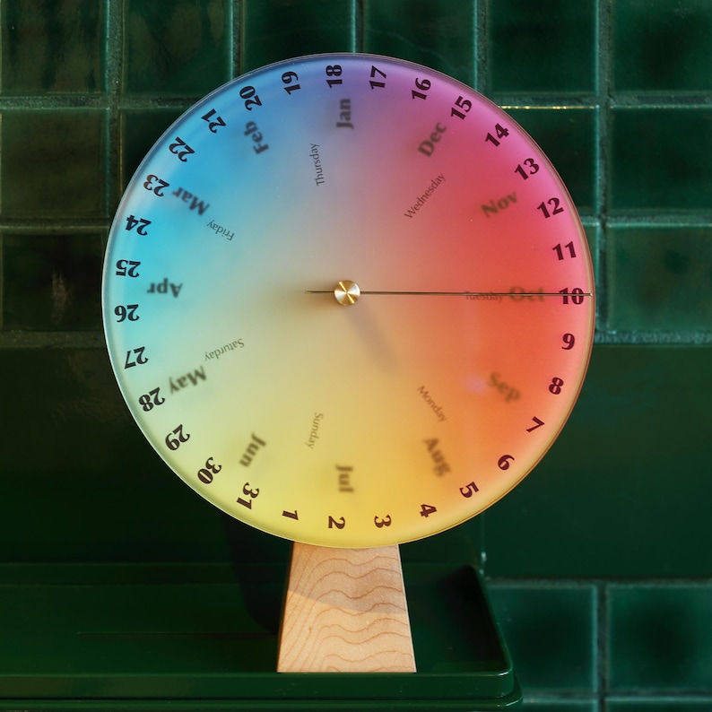 Chromatic Perpetual Calendar - Interactive Color Desk Decor - Etsy