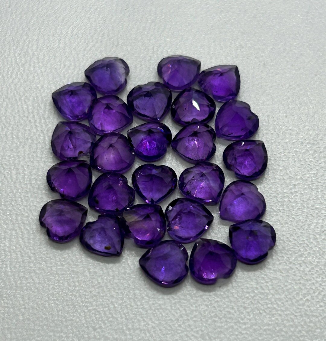AAA Natural Amethyst Gemstone Size 2mm,3mm,4mm,5mm Garnet Perfect Heart ...