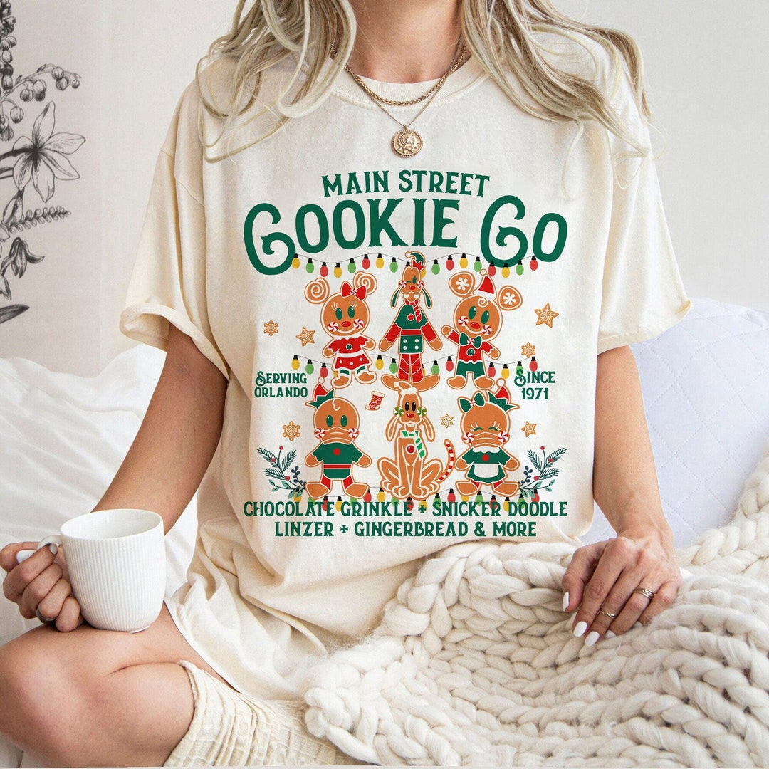 Vintage Disney Gingerbread Christmas Shirt Main Street Cookie - Etsy