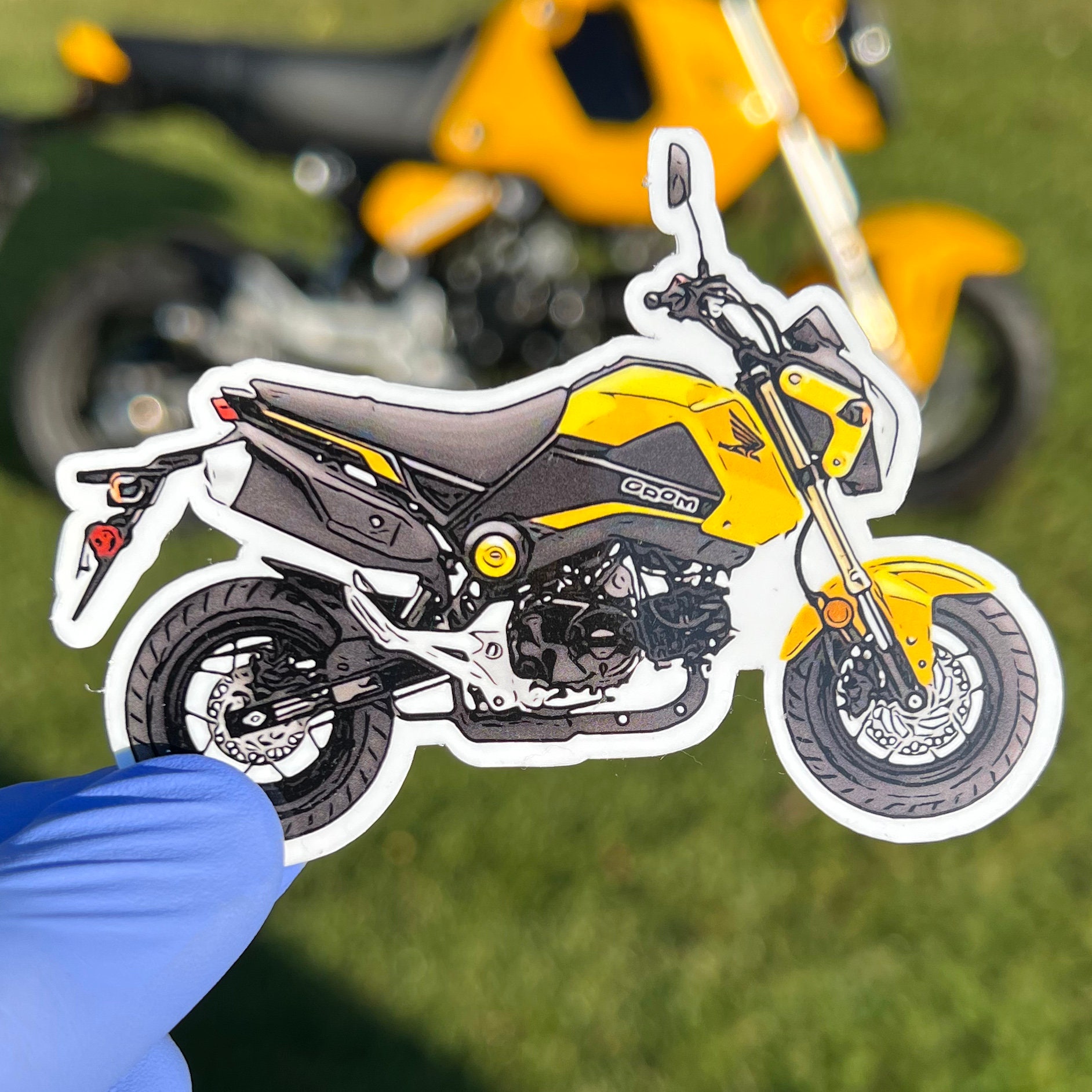 Yellow OG Honda Grom 125cc Motorcycle Sticker Mini Bike - Etsy