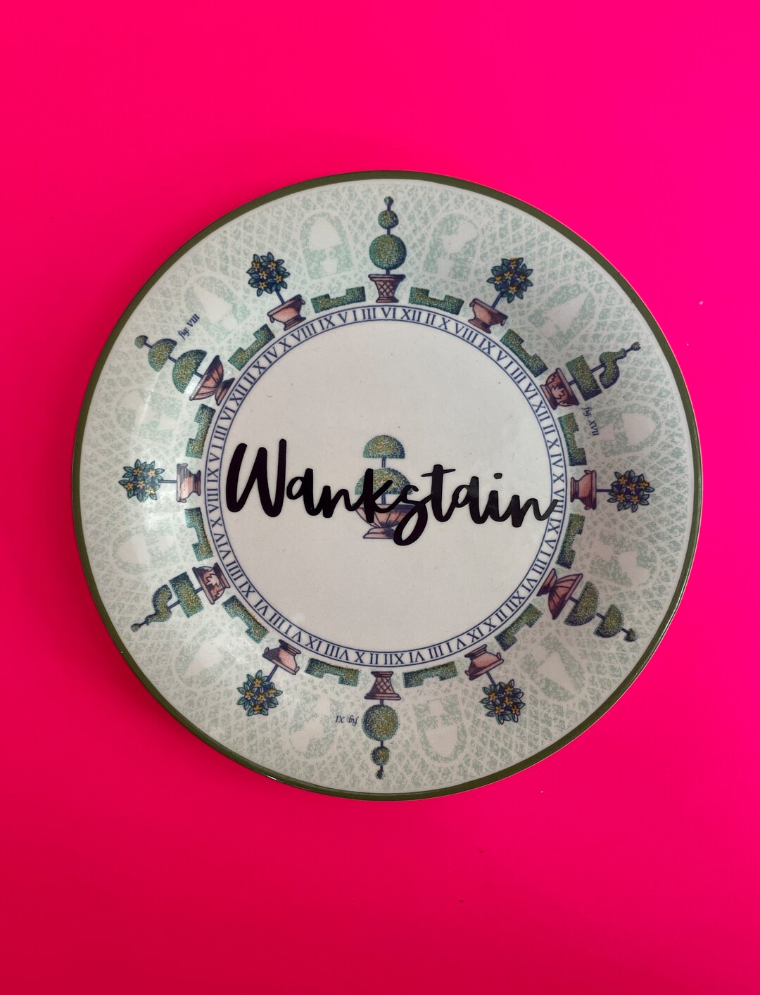 Wankstain Vintage Upcycled Rude Plate Kitch Funny - Etsy