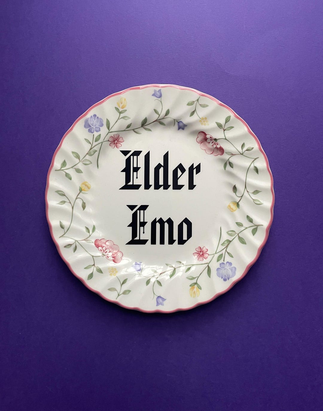 Elder Emo Decorative Plate, Funny Home Decor, Offensive Crockery ...