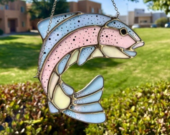 Rainbow Trout Stained Glass Pattern - Etsy