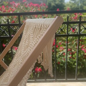 Ivory Macrame Handmade Deck Chair. Sun Lounger. - Etsy