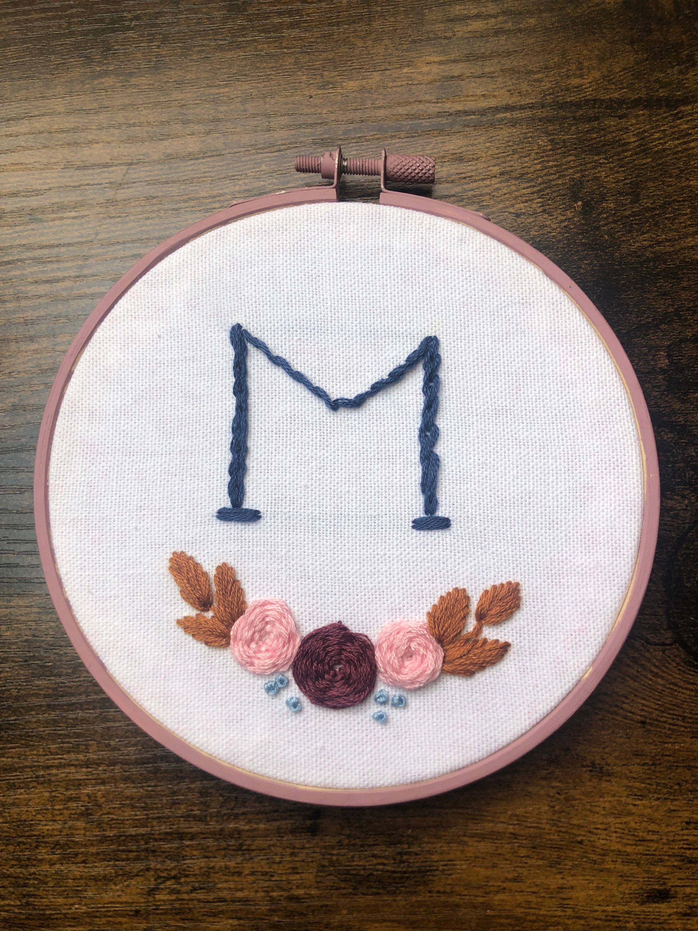 Embroidery With the Letter M, Embroidery With Initials, Embroidery With ...