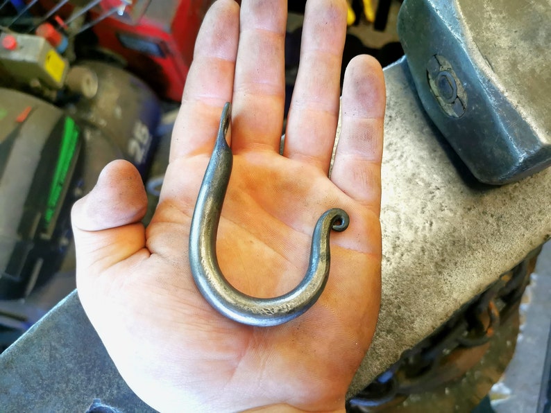 Hand Forged Wrought Iron Hook - Etsy UK