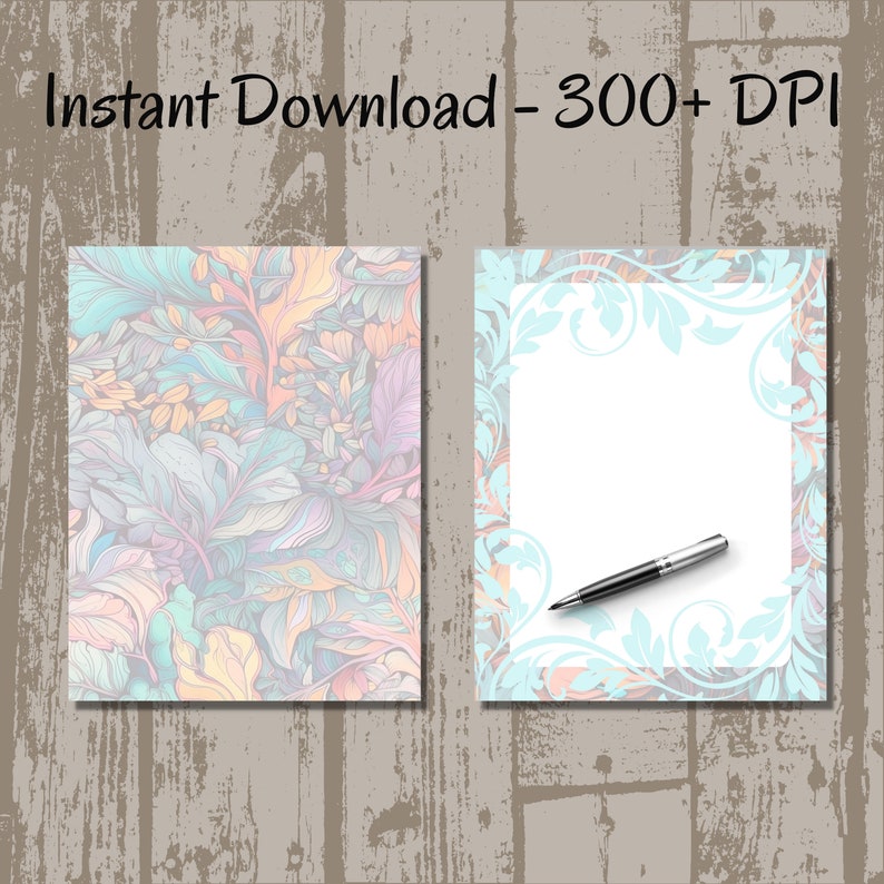 Printable Writing Paper Floral Stationery Set Lined Note - Etsy Australia