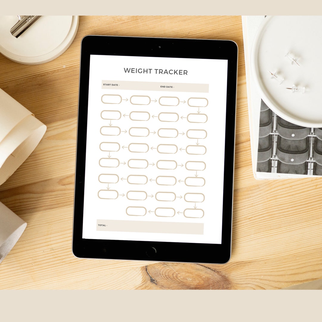Printable Weight Loss Tracker, Workout Digital Planner, Fitness Planner ...