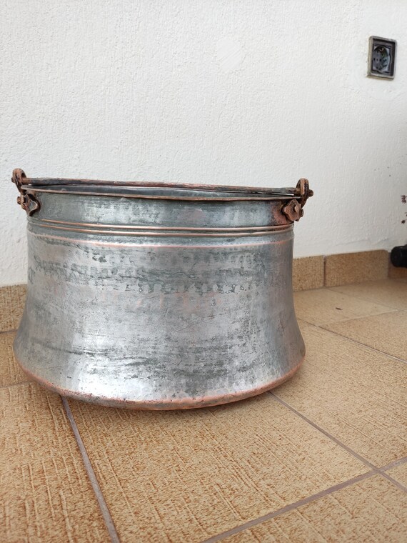 Large Copper Cauldron With Tin Coatingantique Copper - Etsy