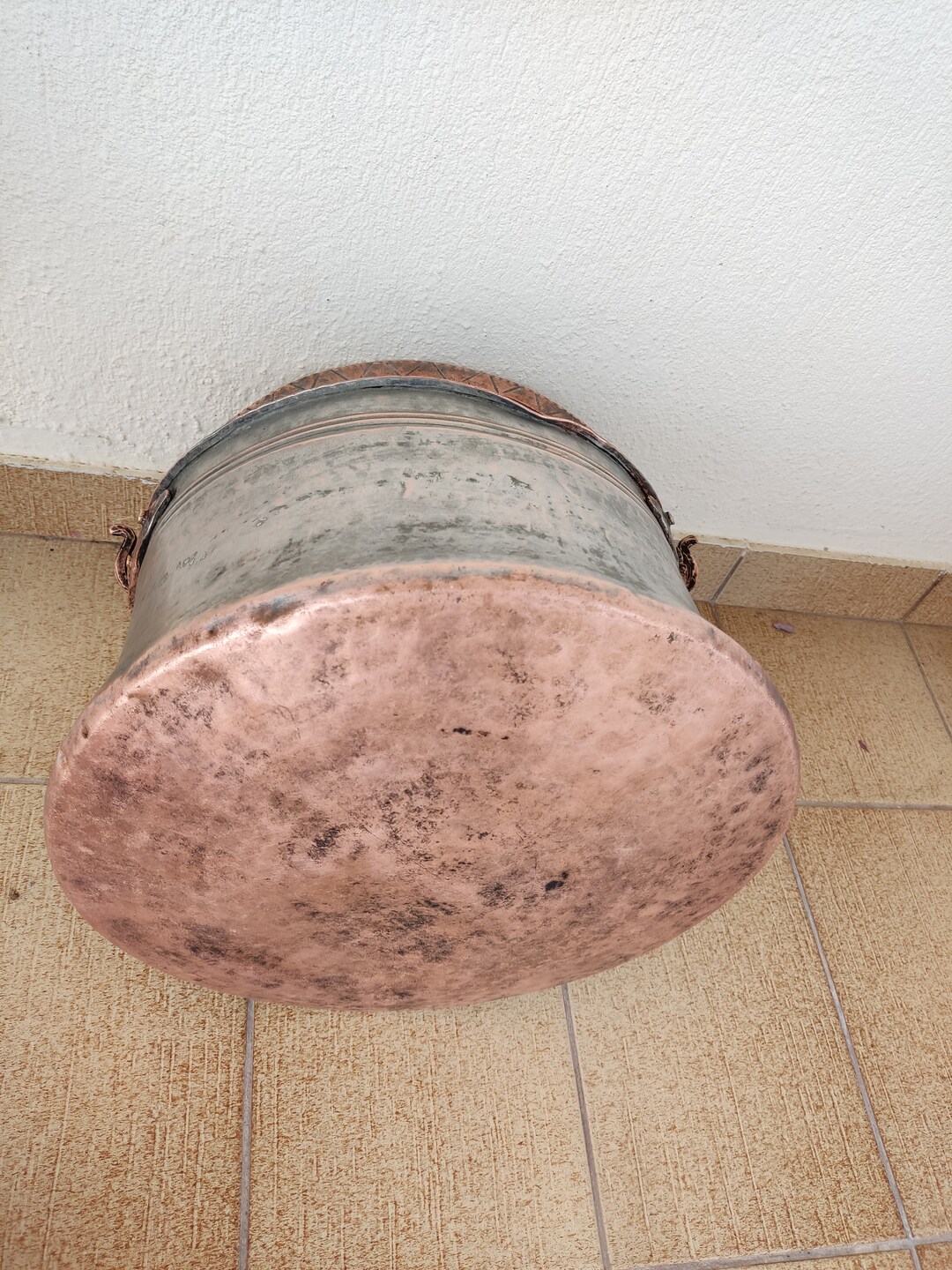 Large Copper Cauldron With Tin Coatingantique Copper - Etsy