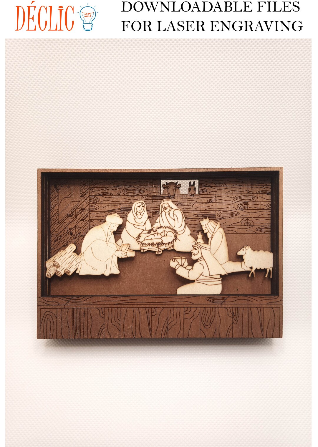 SVG File for Laser Engraving - Nativity Scene, Nativity Scene - Etsy