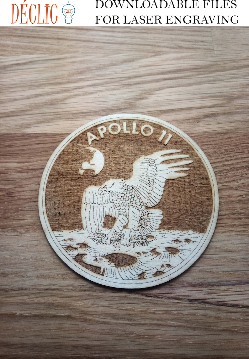 STL File for 3D Printing - Apollo 11 Crest - Etsy Australia