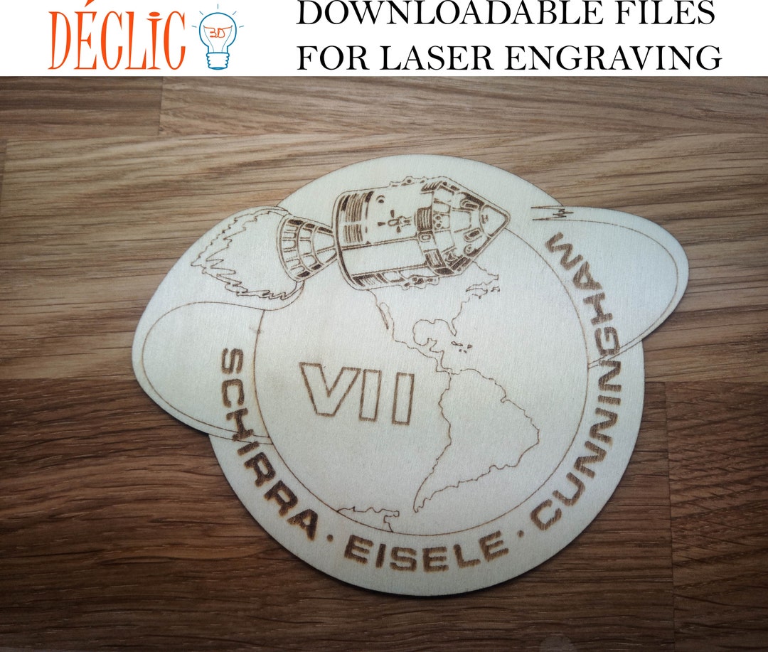 SVG File for Laser Engraving Apollo 7 Crest - Etsy