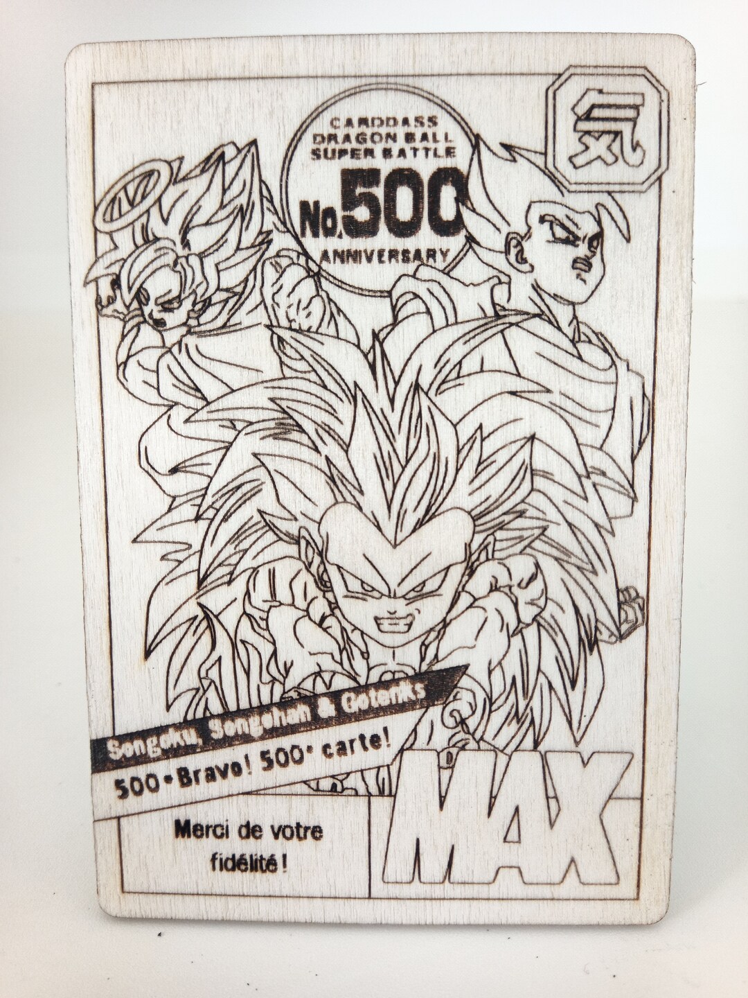 Dragon Ball Z Collectible Wood Engraved Card Card 500 60mm - Etsy