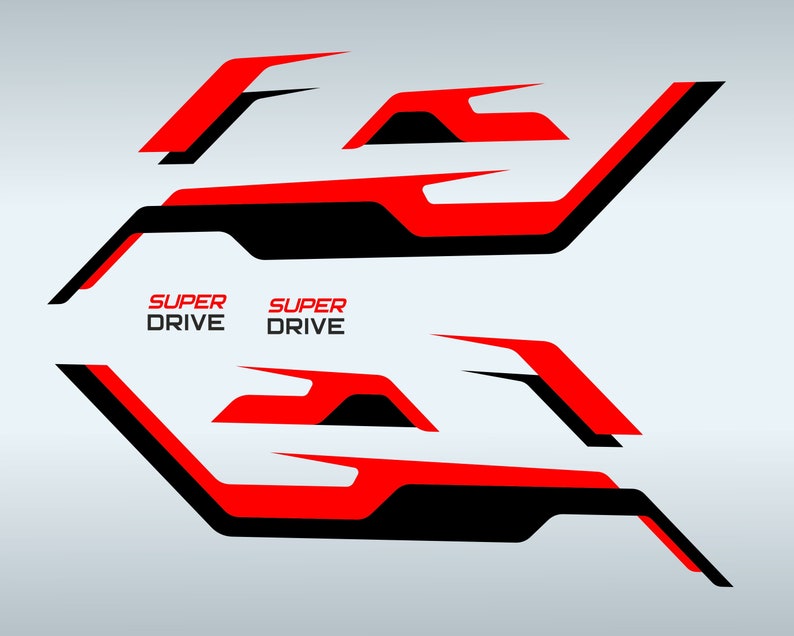 Car Side Door Sticker Stripe SVG Bundle. Universal Set for Print or Cut ...