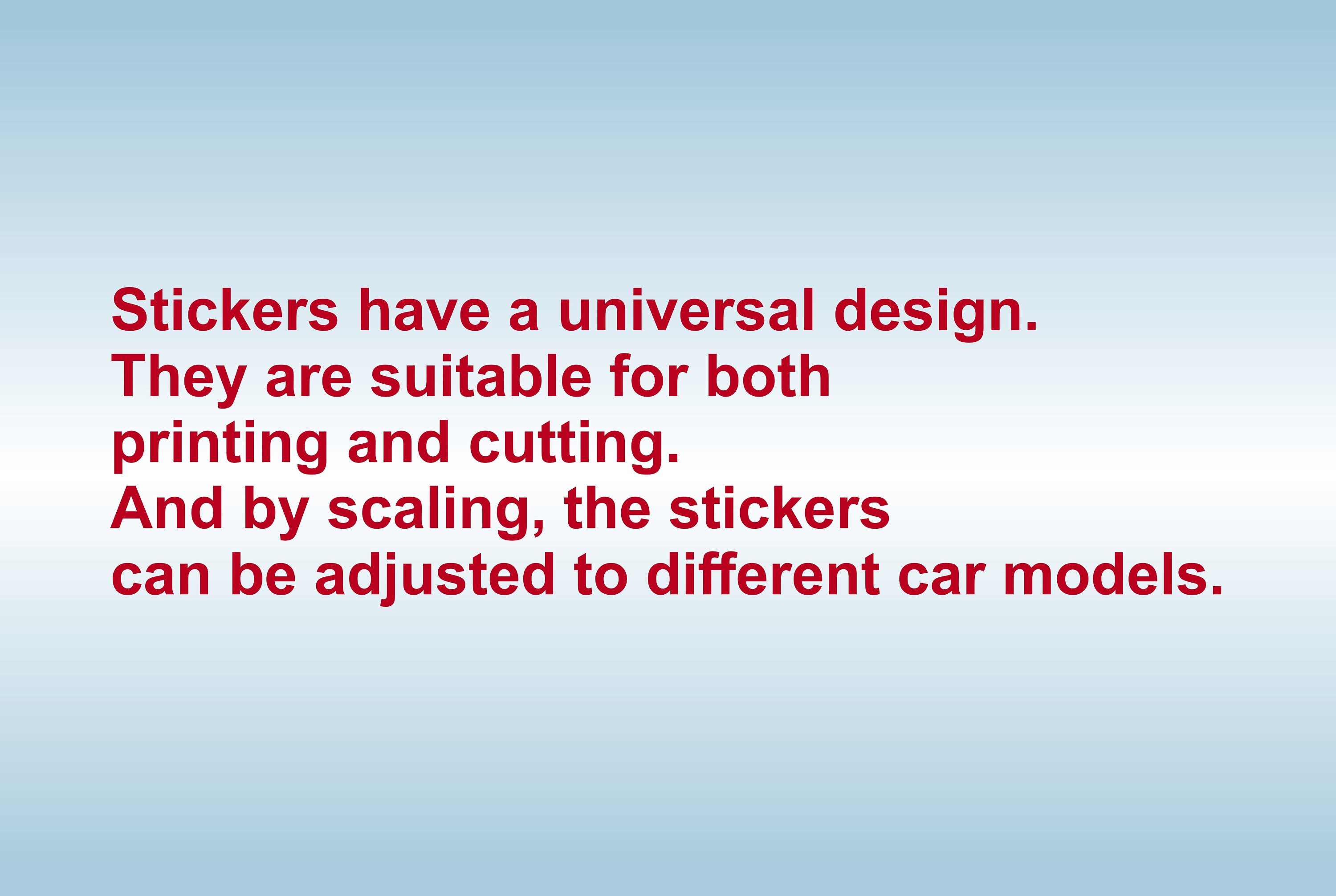 Car Side Door Sticker Stripe SVG Bundle. Universal Customised Set for ...