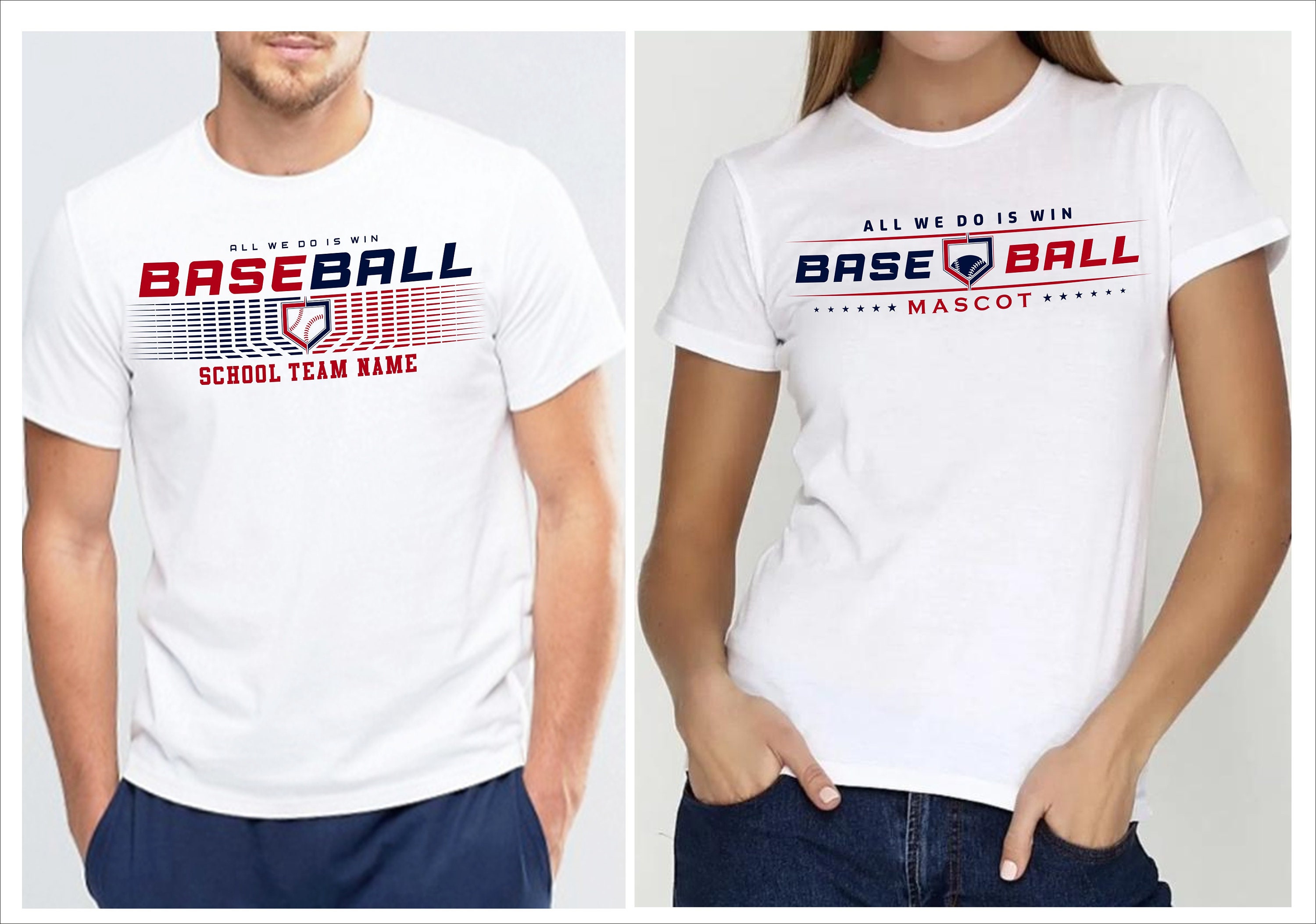 Baseball Team Design SVG Bundle. School Spirit Shirts Sport - Etsy