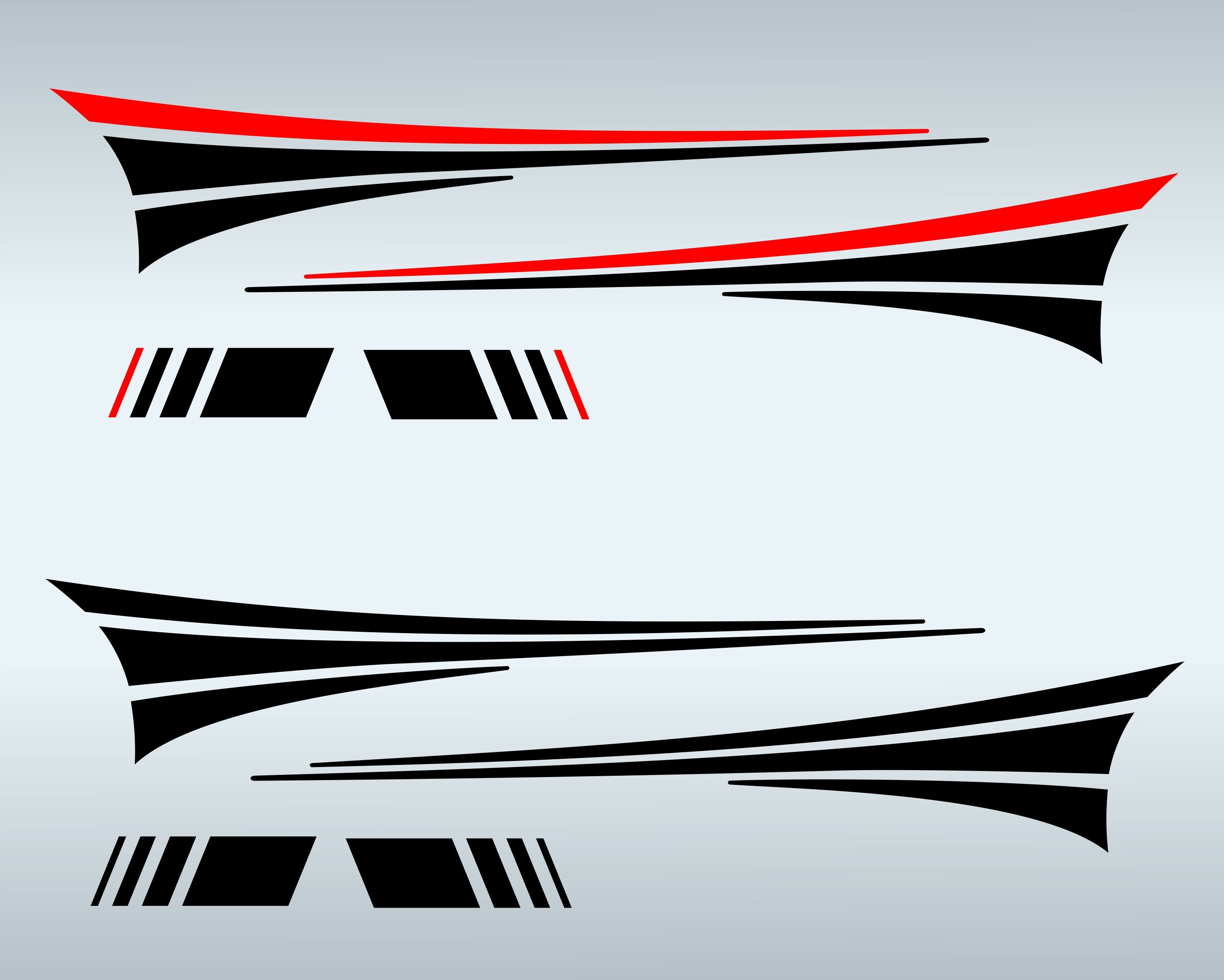 Car Side Door Sticker Stripe SVG Bundle. Universal Set for Print or Cut ...