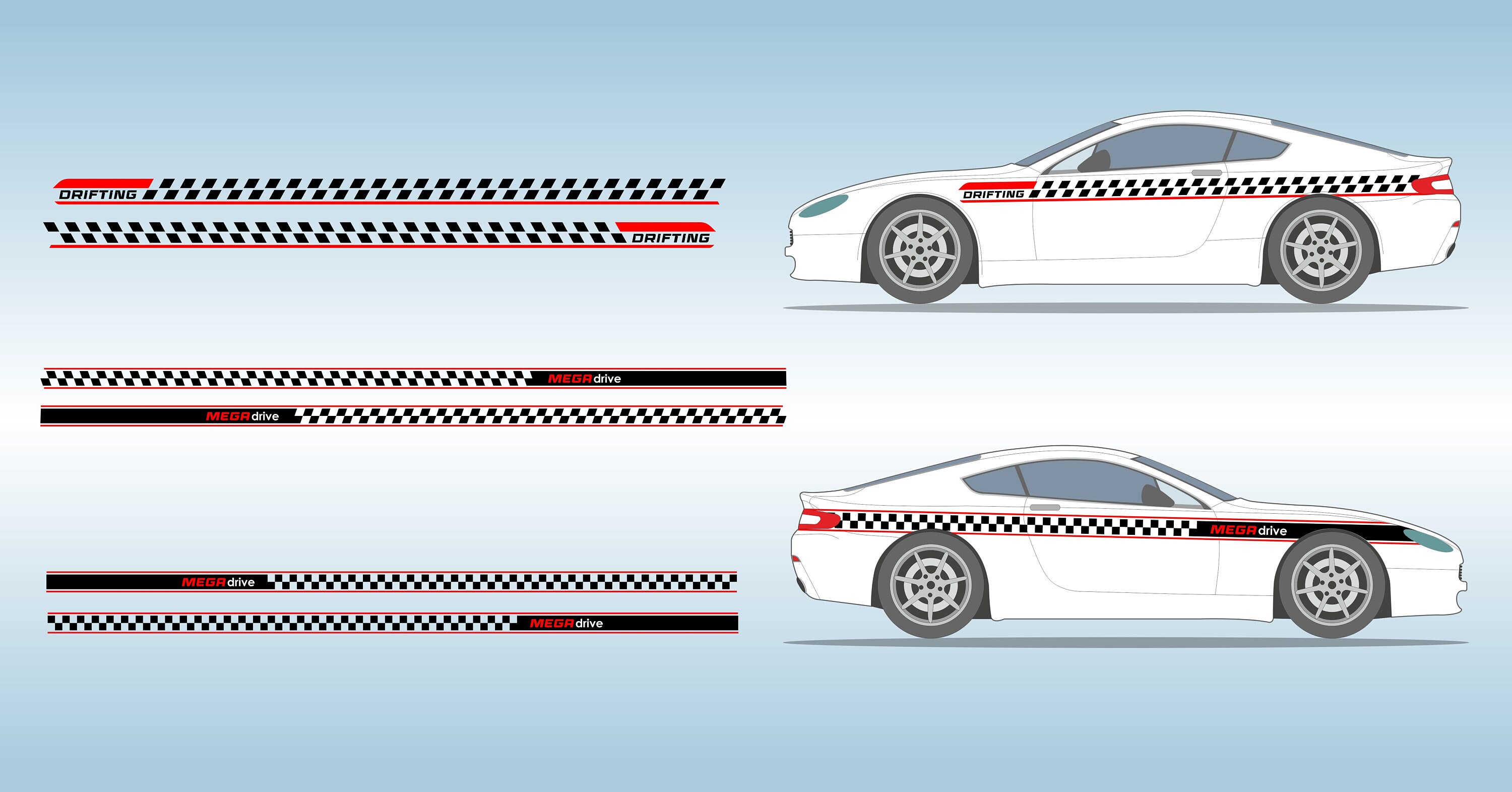 Car Side Door Sticker Stripe SVG Bundle. Universal Customised - Etsy UK
