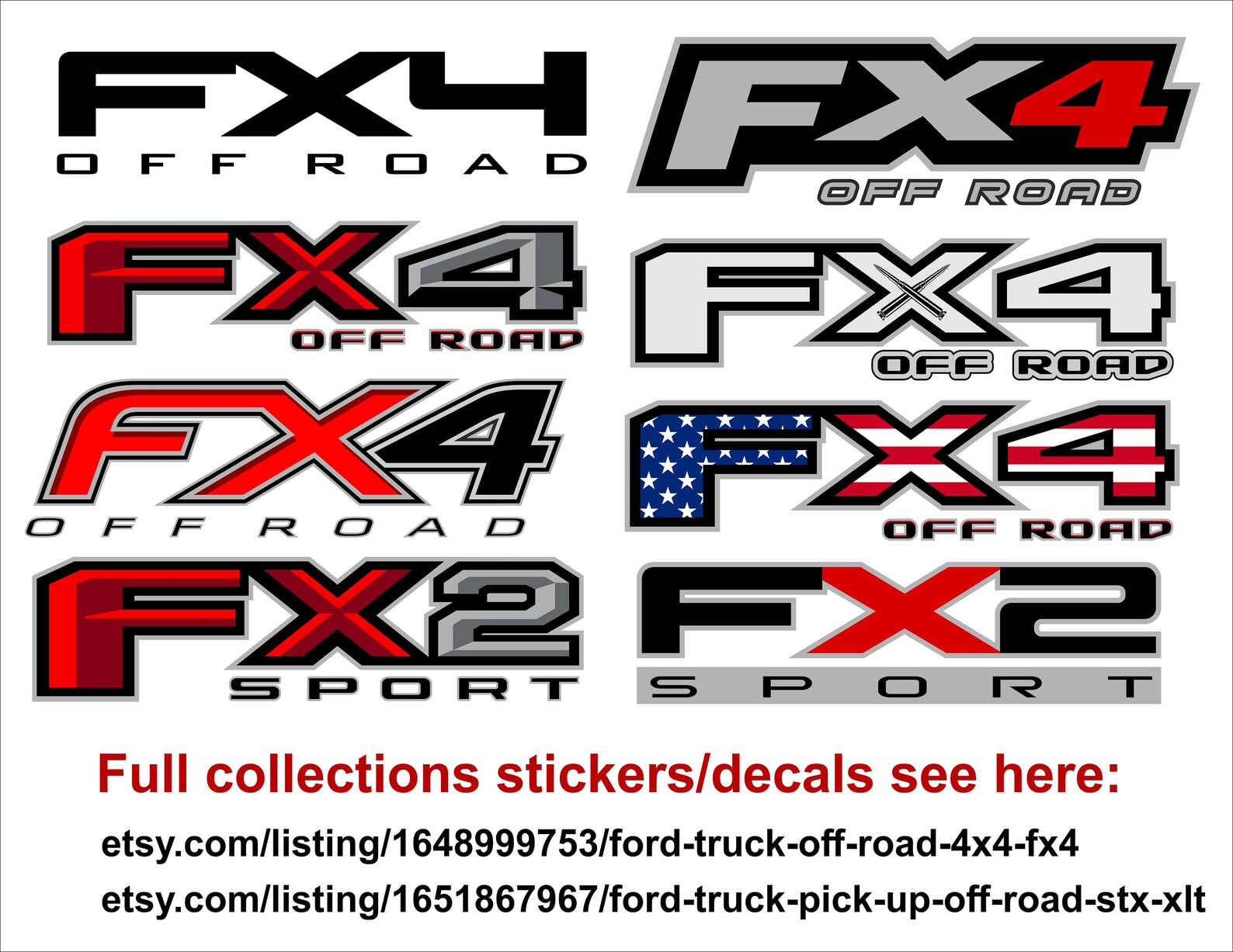 Ford Truck F 150 off Road Decals SVG Bundle. Lariat, Platinum, King ...
