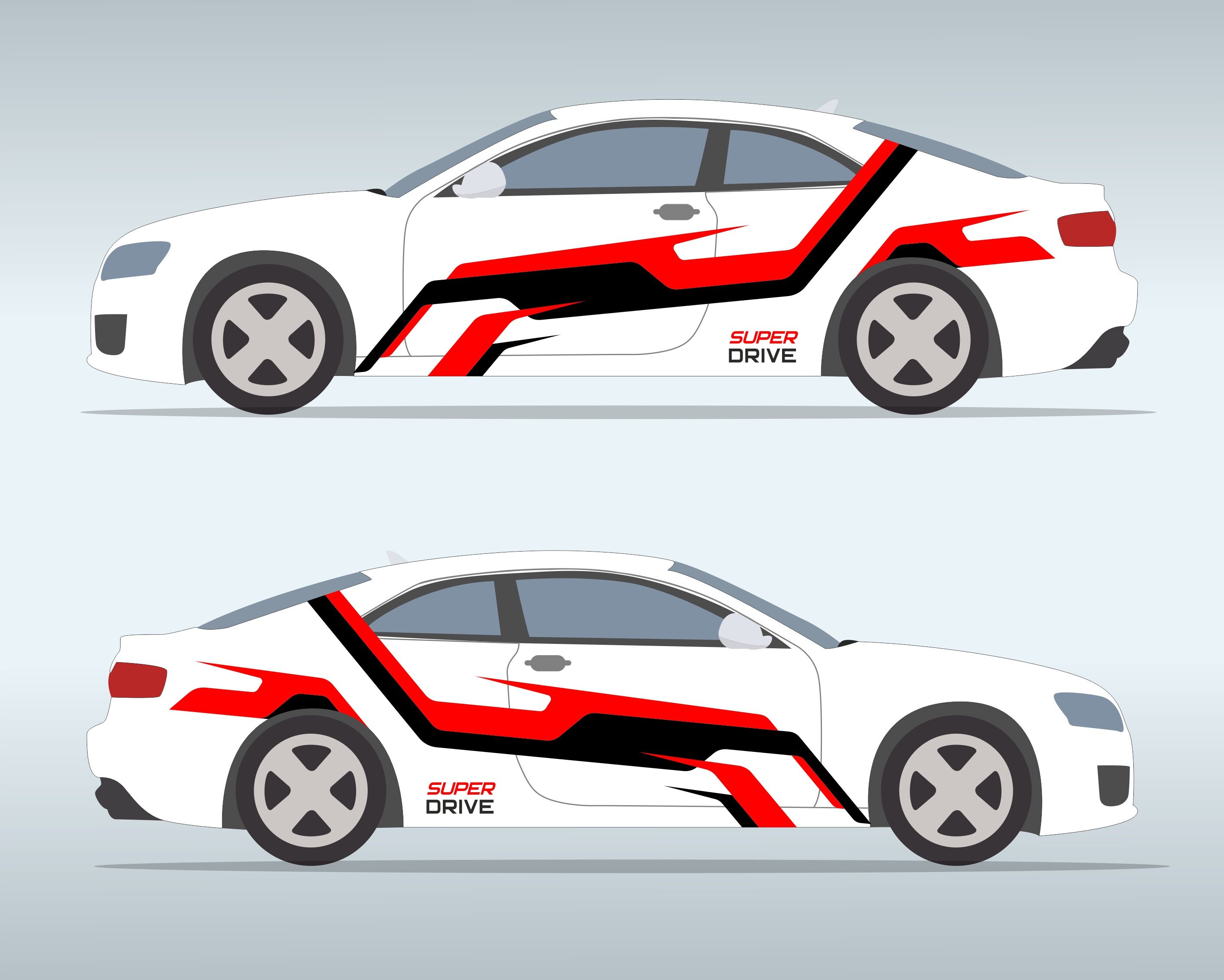 Car Side Door Sticker Stripe SVG Bundle. Universal Set for Print or Cut ...