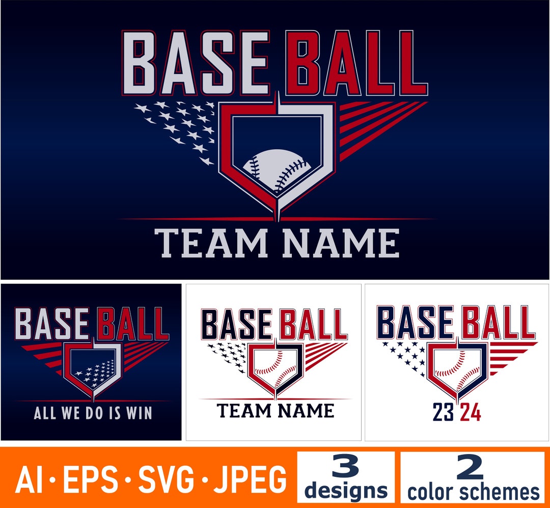 Baseball Team Design SVG Bundle. School Spirit Shirts Sport - Etsy