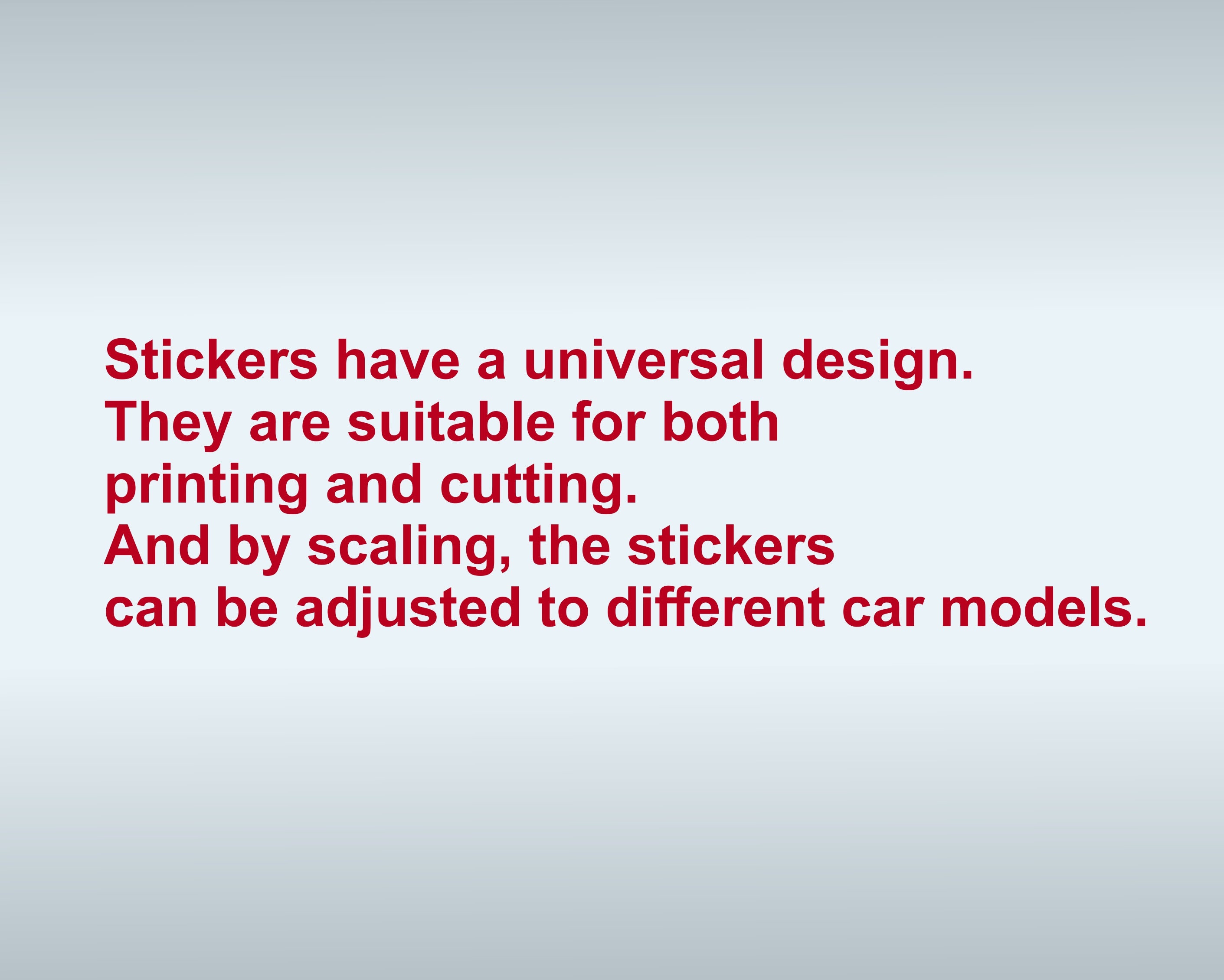 Car Side Door Sticker Stripe SVG Bundle. Universal Set for Print or Cut ...