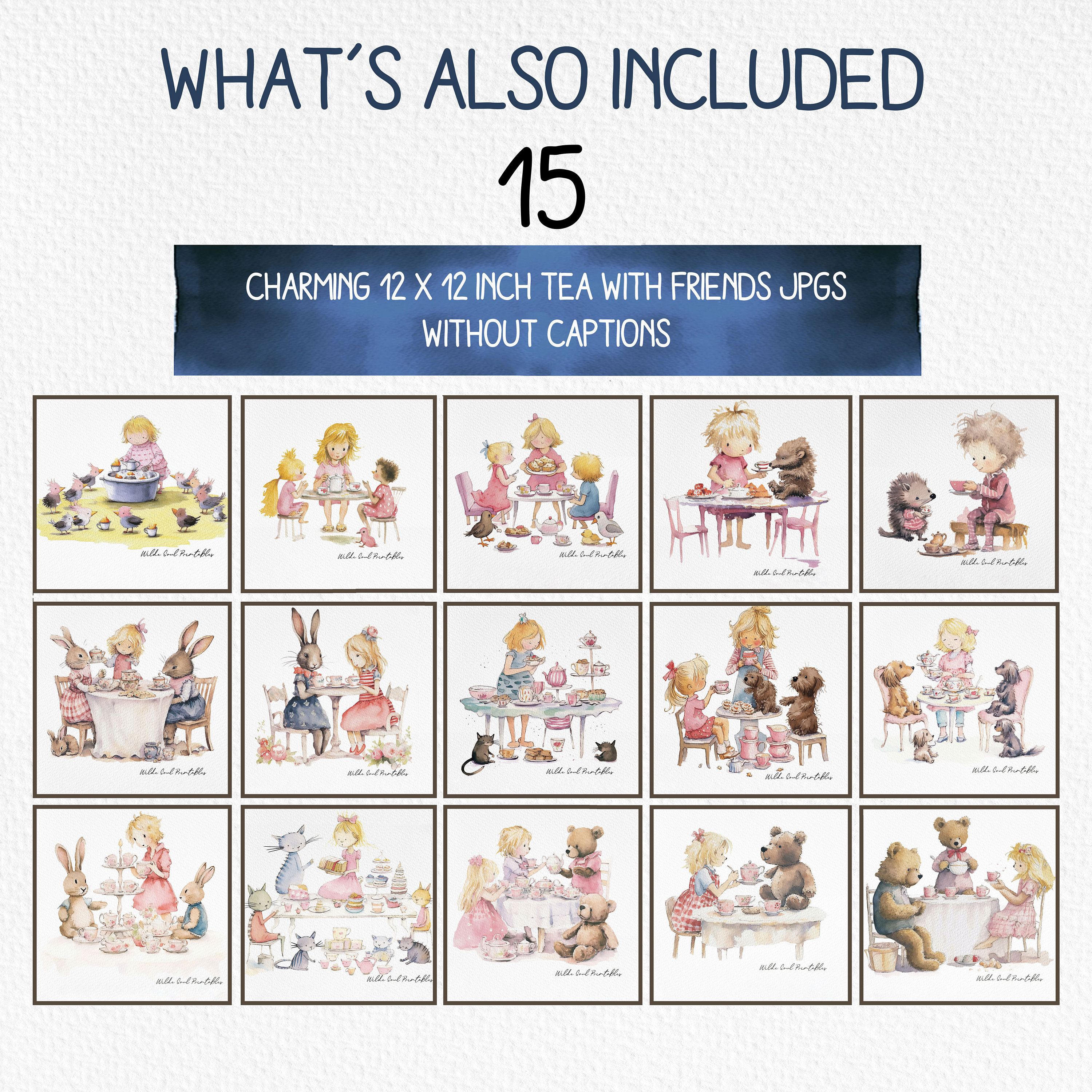 Digital Download Adorable ANIMAL Tea PARTY CLIPART Collection Bundle ...