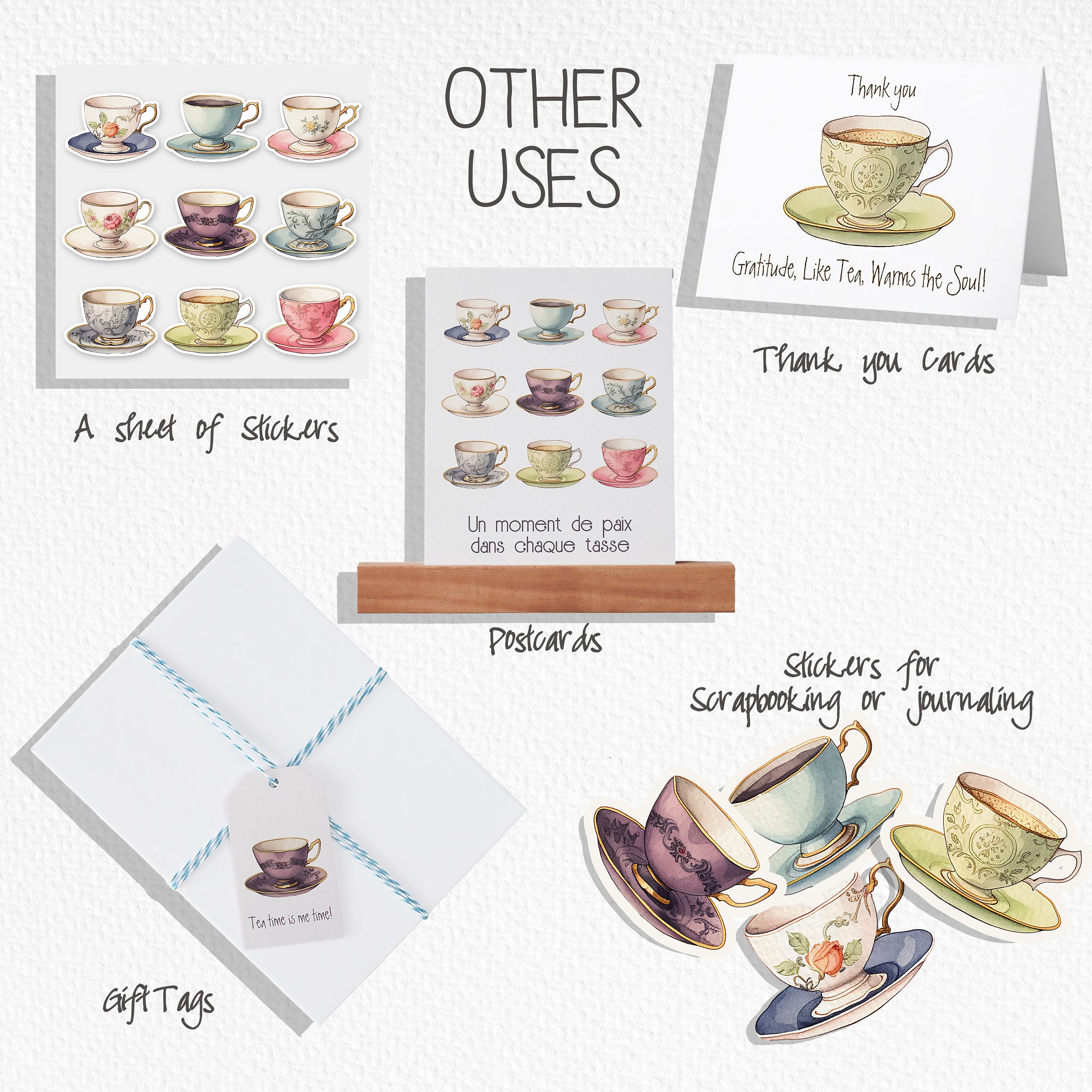 Digital Download Adorable ANIMAL Tea PARTY CLIPART Collection Bundle ...