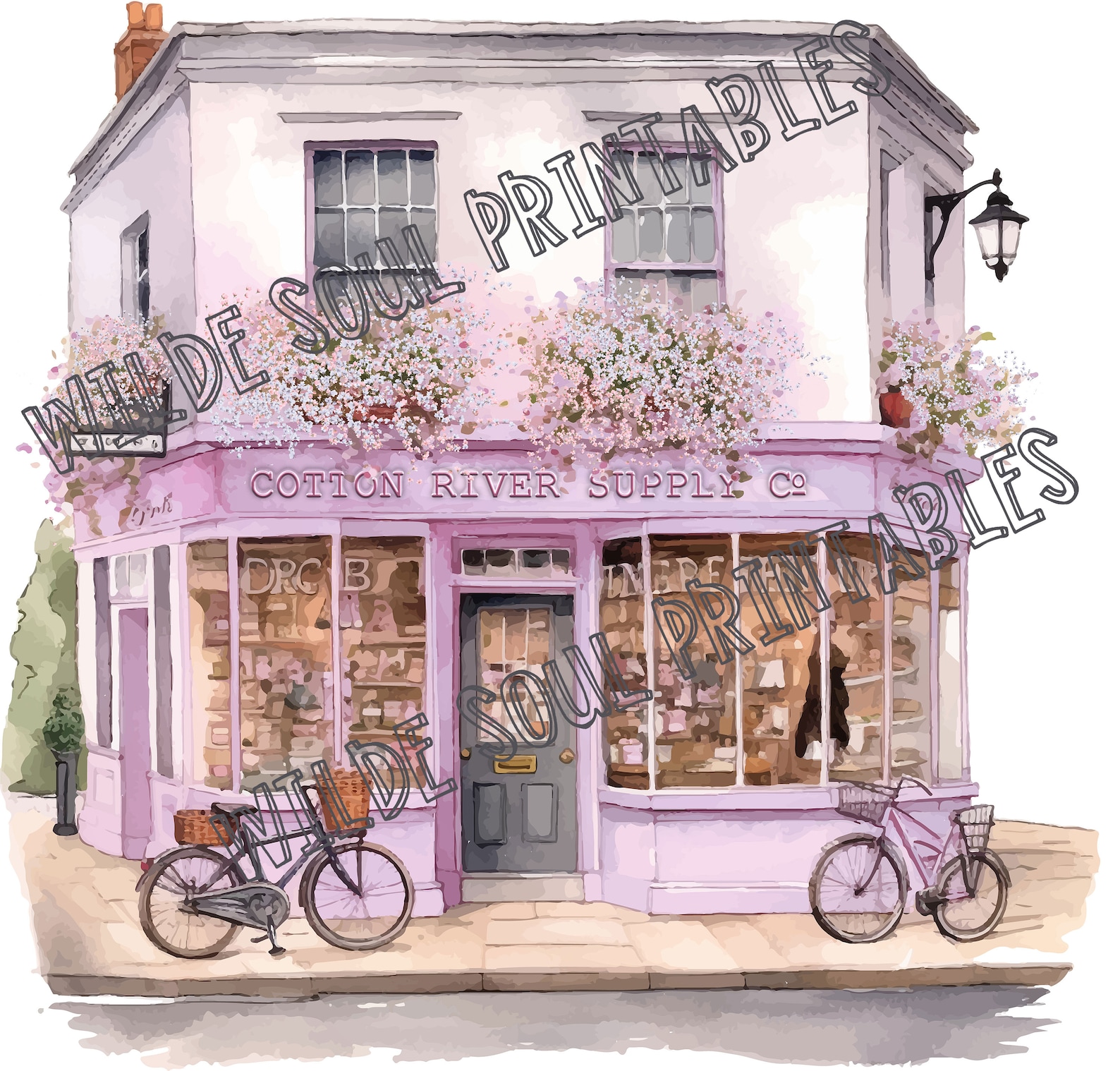 No Commercial License Needed 12 Stunning Watercolour French Shop Fronts ...