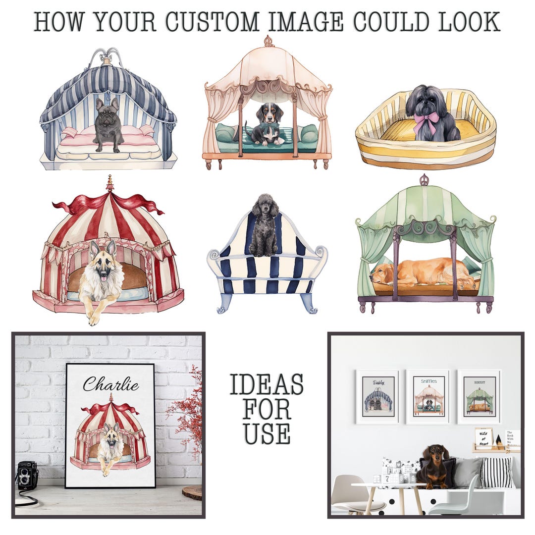 Custom Watercolour Pet Portraits, Digital Dog Portraits, Personalised ...