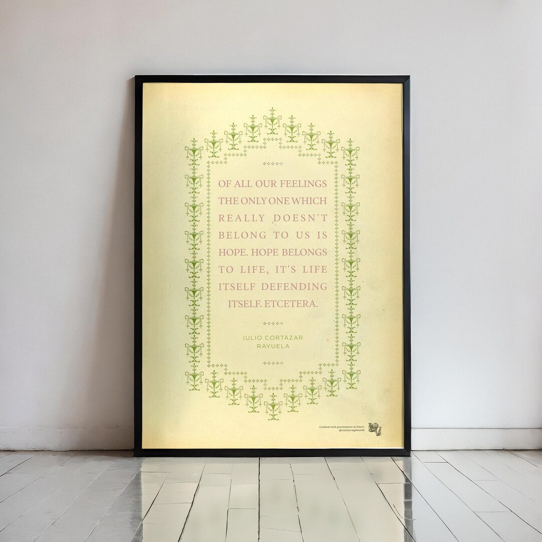 Julio Cortazar Quote | Victorian Era Type Specimens | Ornate Border ...