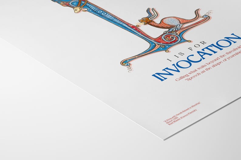 I is for Invocation | Illuminated Medieval Manuscript | Bibliophile ...