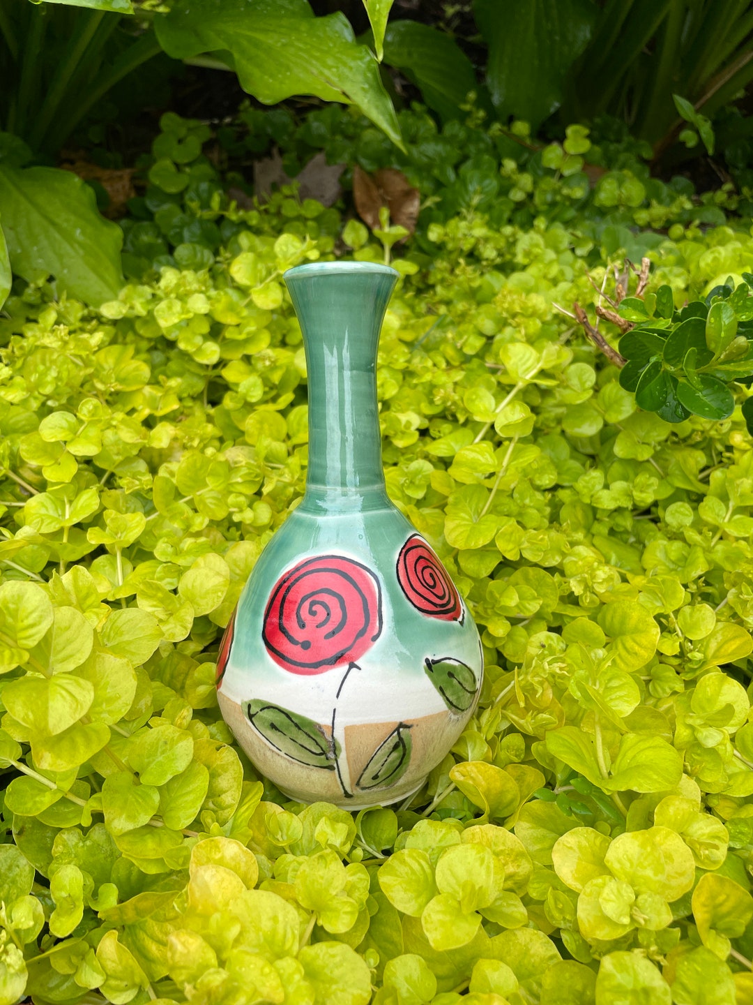 Handmade Red Rose Bud Vase Small - Etsy