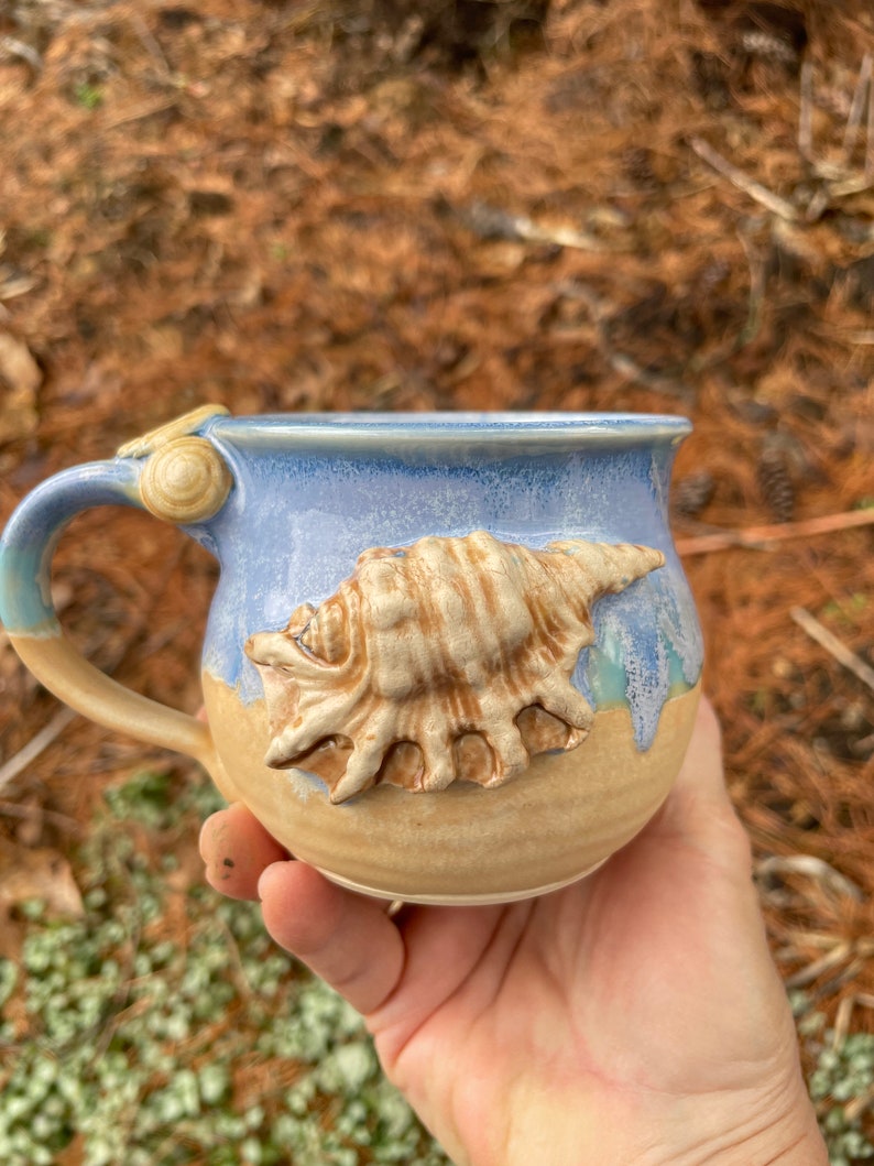 Handmade Conch Shell Coffee Mug - Etsy