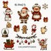 15 Whimsical Christmas Clipart, Digital Png Files, for Commercial Use ...